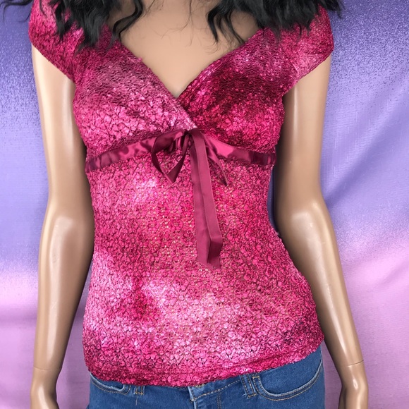 rave | Tops | Vintage Rave Lace Ombre Top | Poshmark